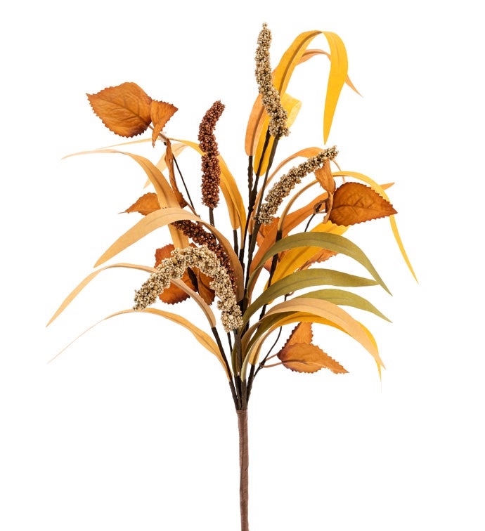 84079 (28507) - Fall Foliage Pick Bleached 15" — Designer Flower Center LLC