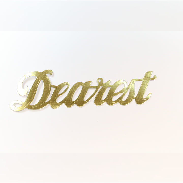 MJ40014/DEAR (11723) - Script Word "Dearest" Gold 10/Bg — Designer ...